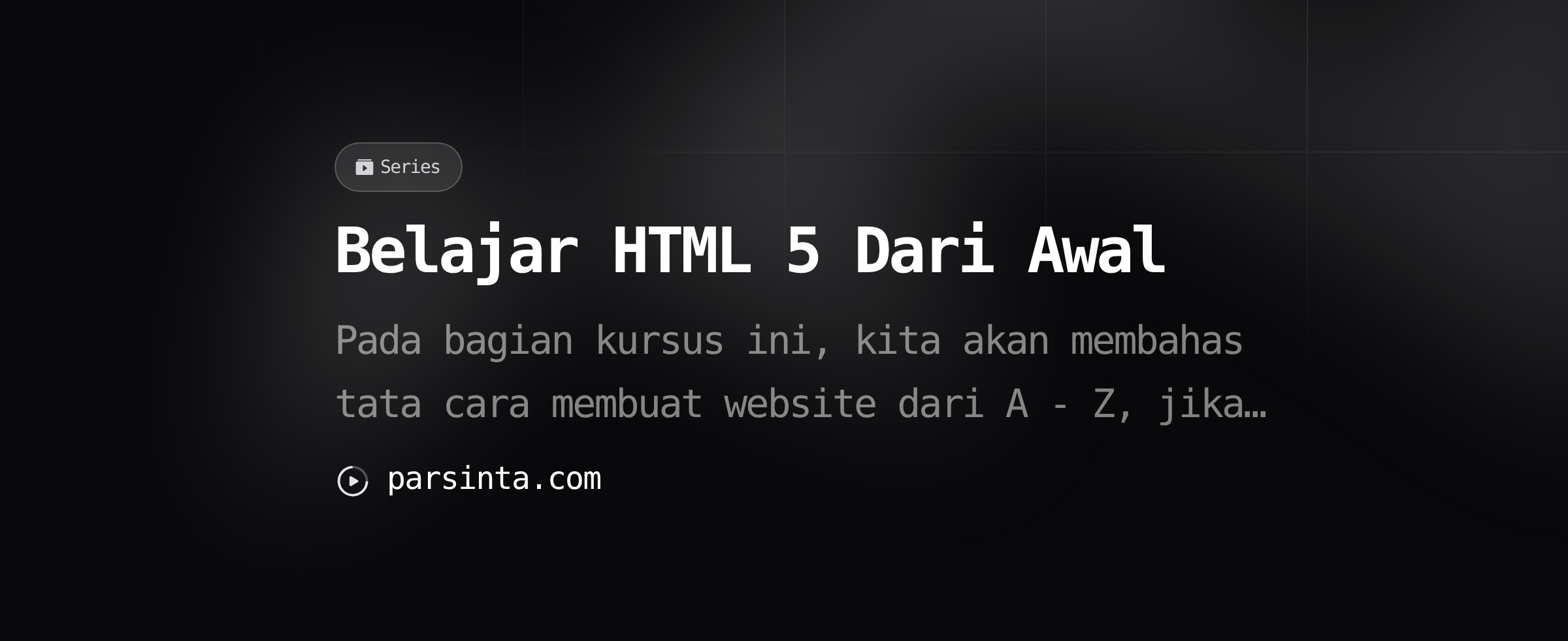Belajar HTML 5 Dari Awal