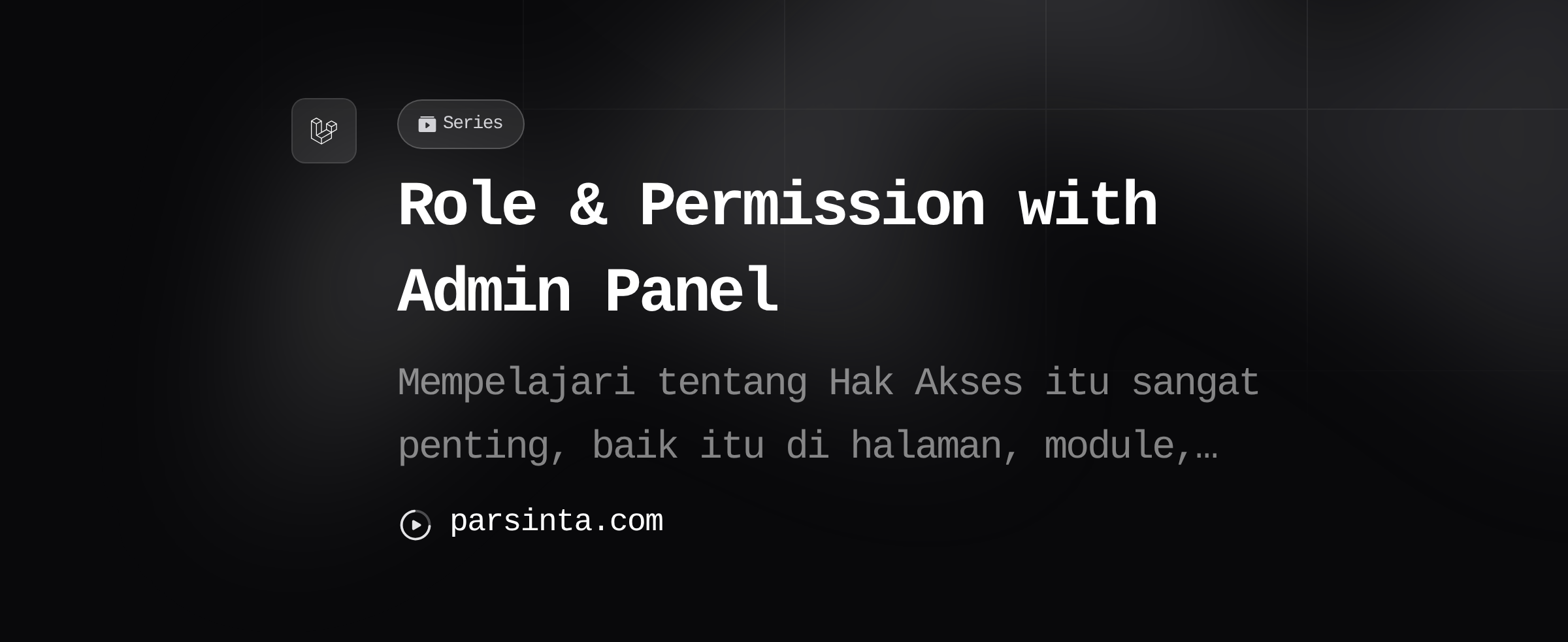 Role & Permission with Admin Panel / Parsinta
