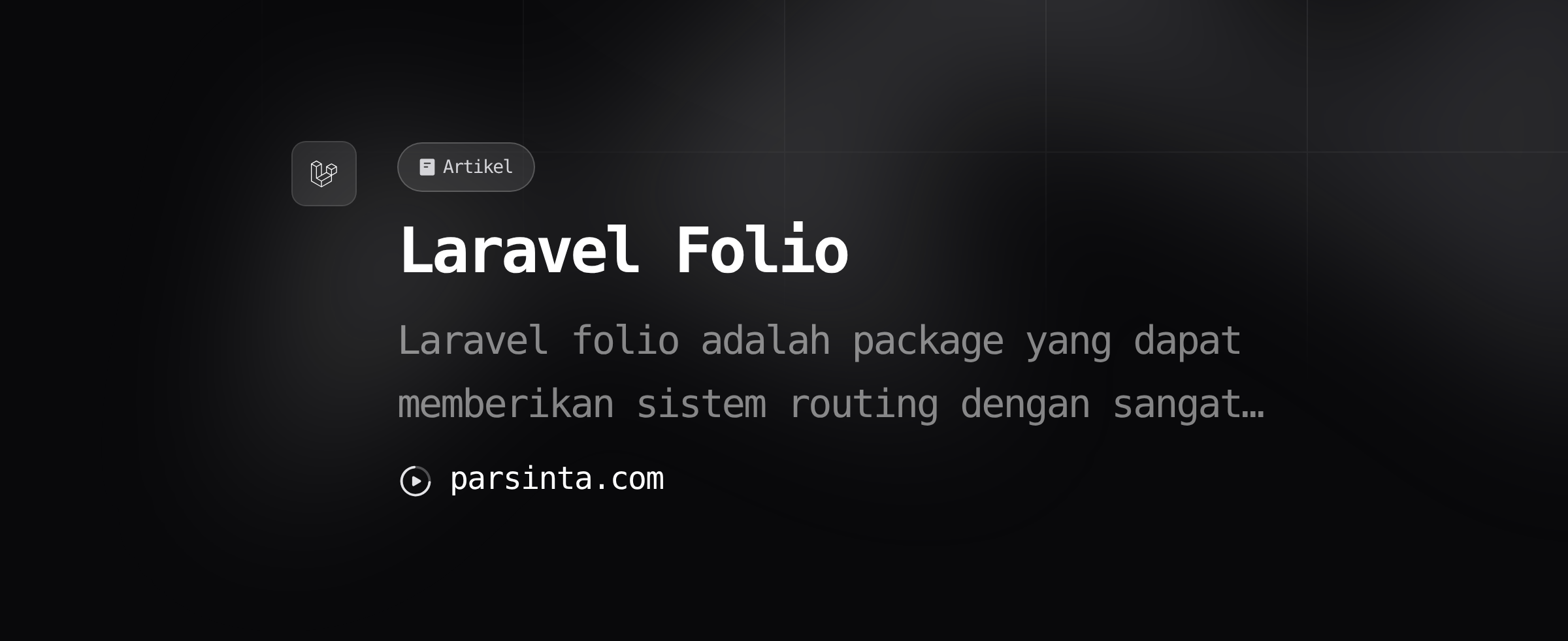 Belajar Laravel Folio