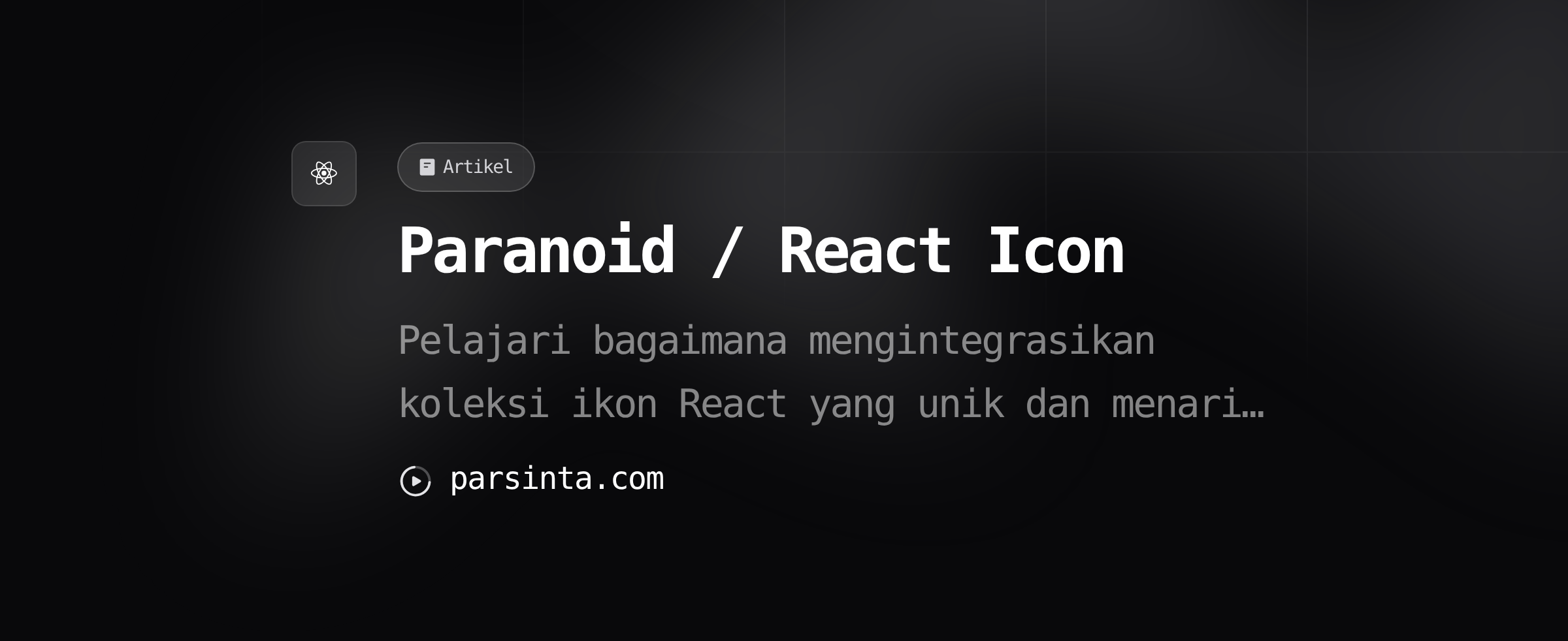 Paranoid: Ikon untuk React.js yang Elegan Untuk Project Anda