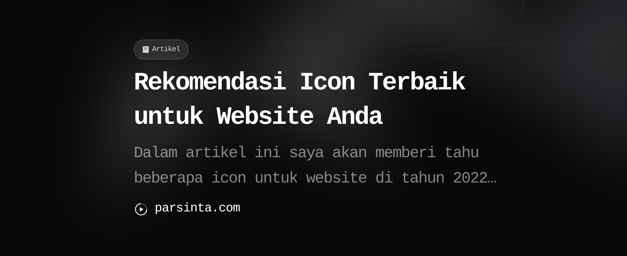 Rekomendasi Icon Terbaik untuk Website Anda / Parsinta
